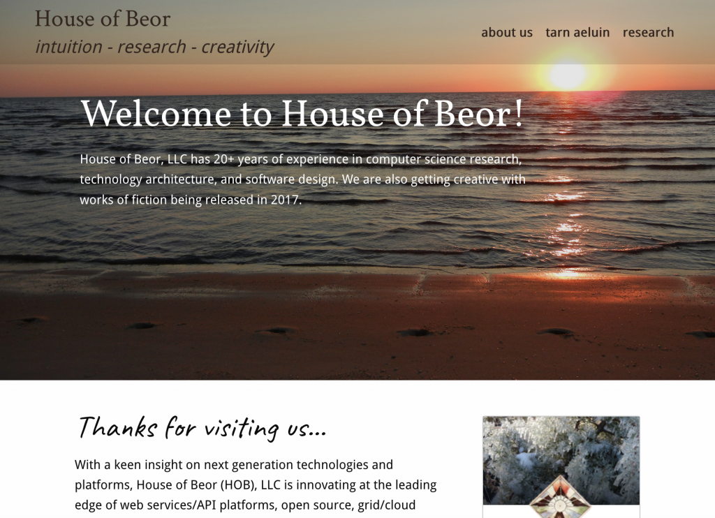 Building a New House of Beor Website with Foundation 6 • Tarn Aeluin